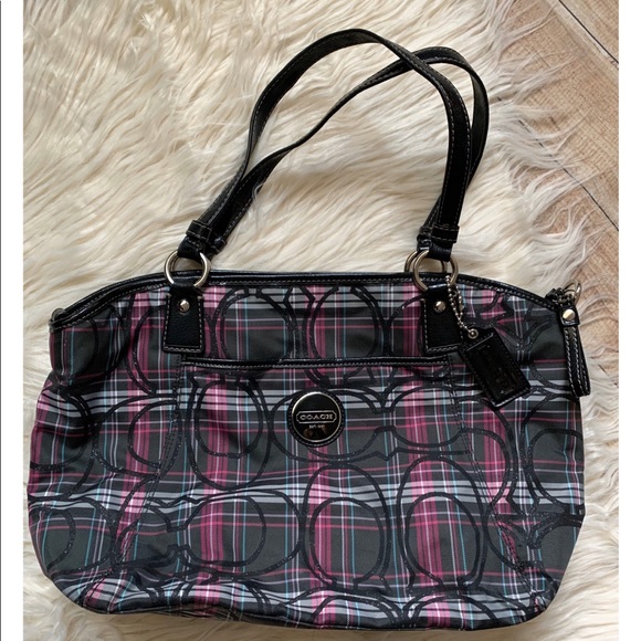 Coach | Bags | Authentic Coach Plaid Tote Bag Handbag Purse | Poshmark